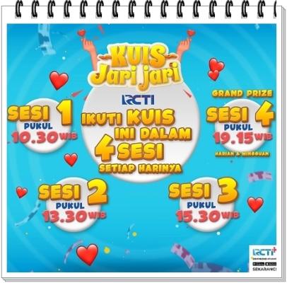 Kuis Jari Jari RCTI Berhadiah Uang Tunai Setiap Hari - Pemburukuis.com